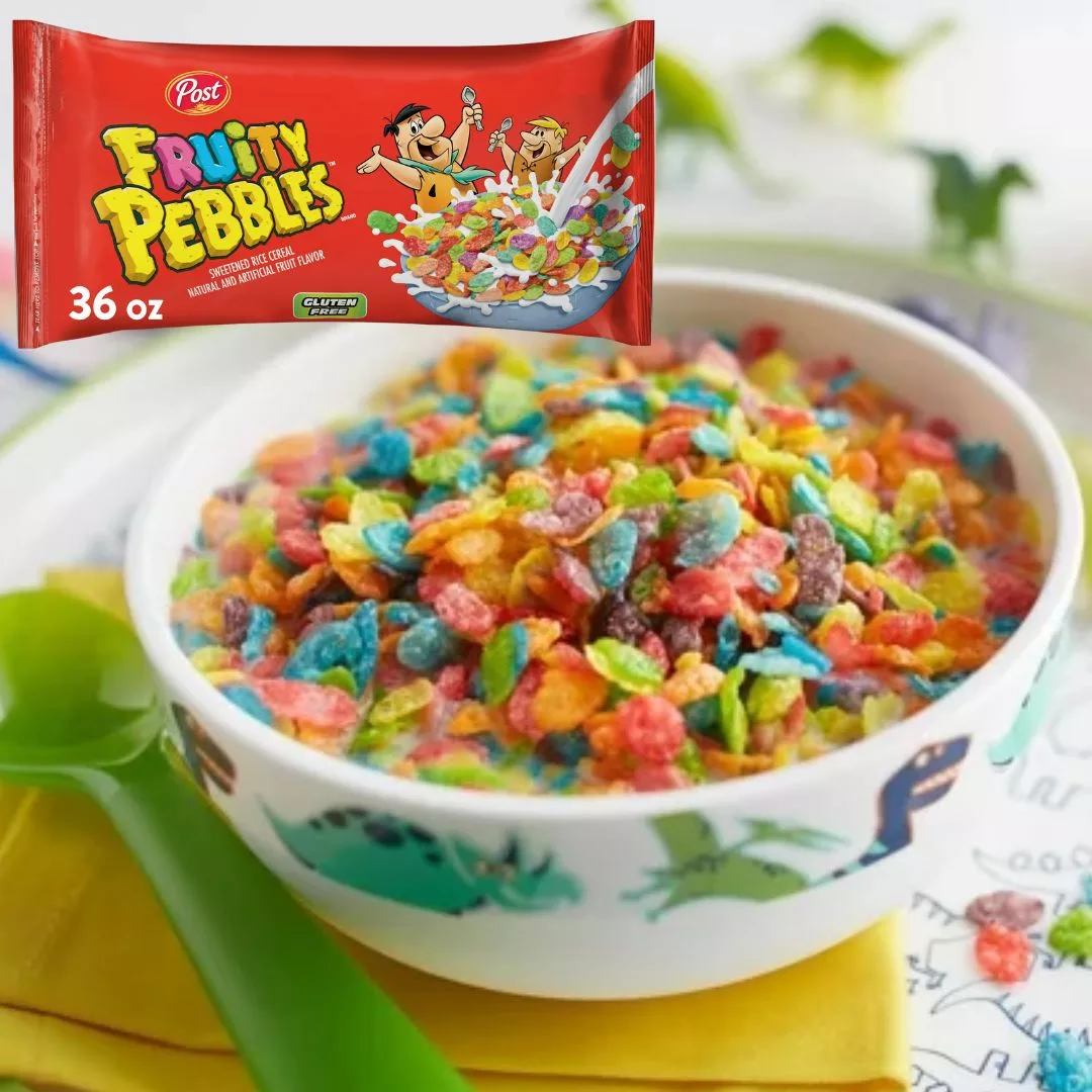 Post Fruity PEBBLES Cereal, Fruity Kids Gluten Free Rice Cereal